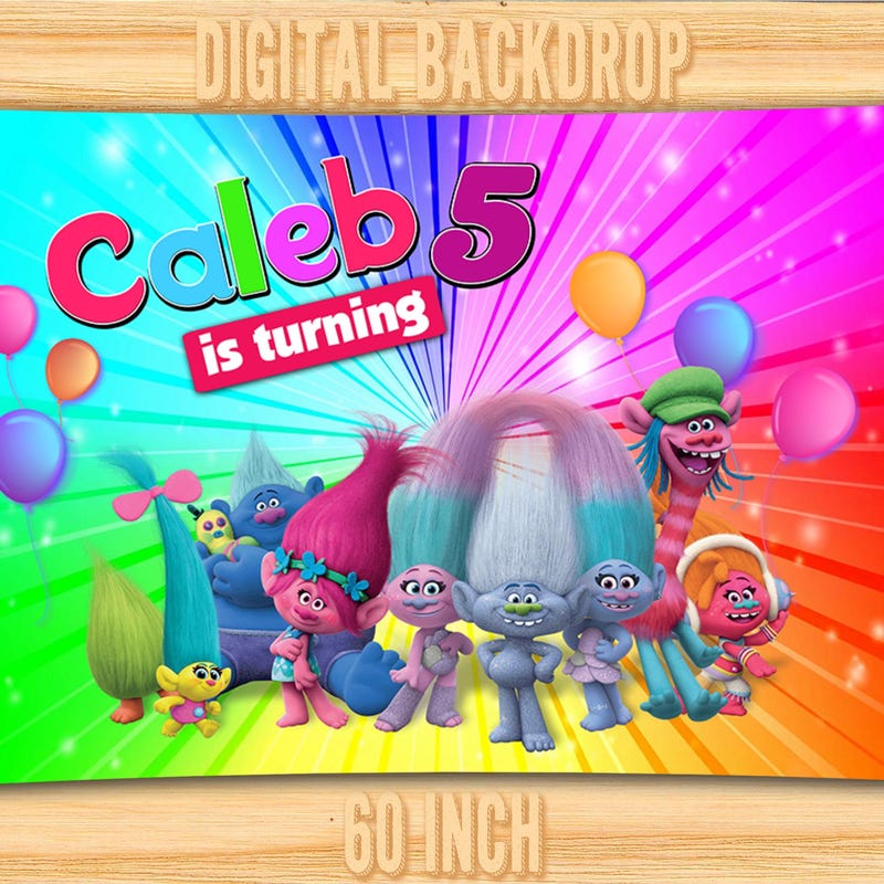 Trolls Backdrop - Etsy