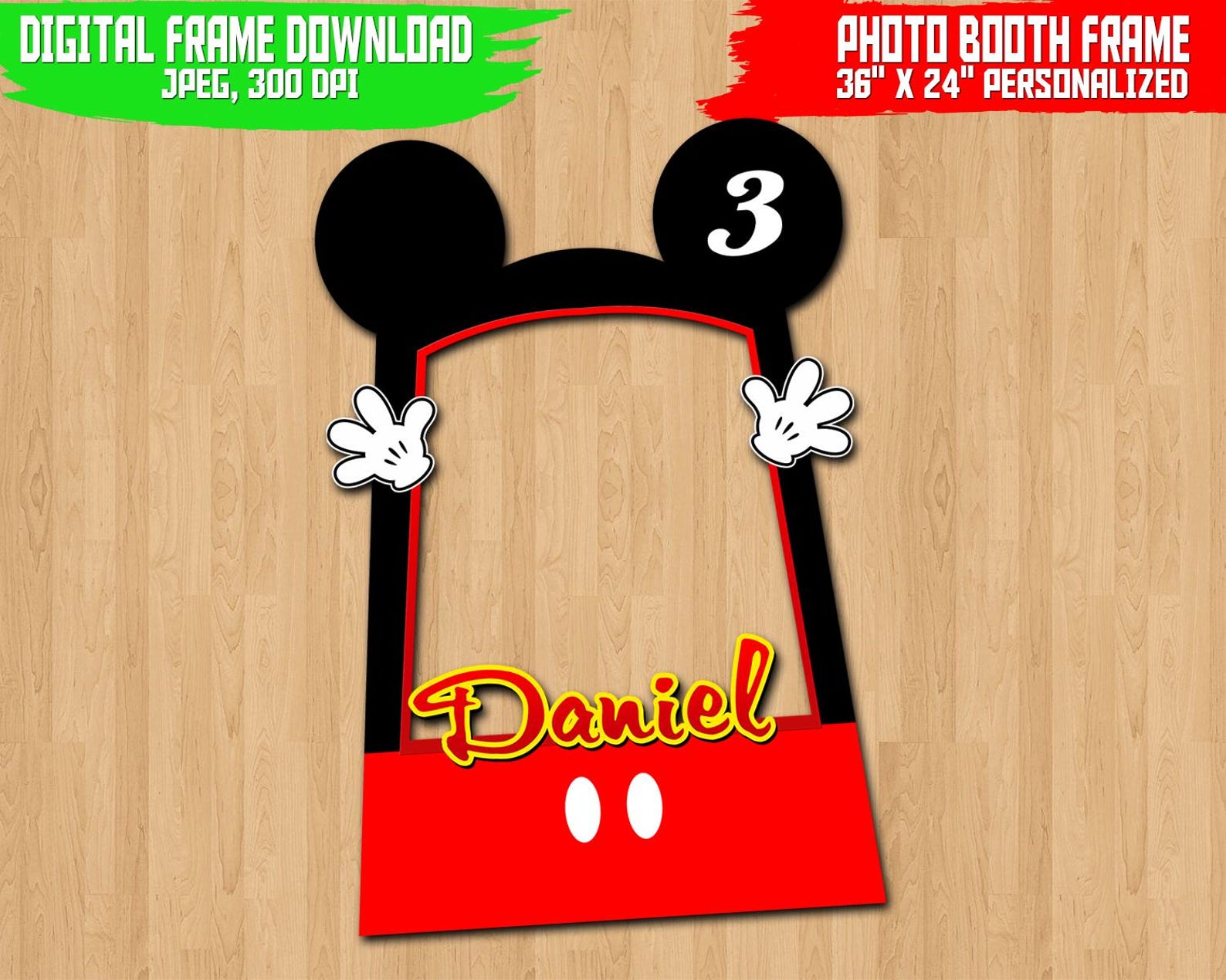Mickey Mouse Photobooth, Mickey Mouse Photo Booth Frame, Mickey Mouse ...