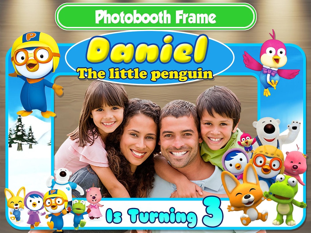 Pororo Photobooth, Pororo Photo Booth Frame, Pororo Backdrop, Pororo ...
