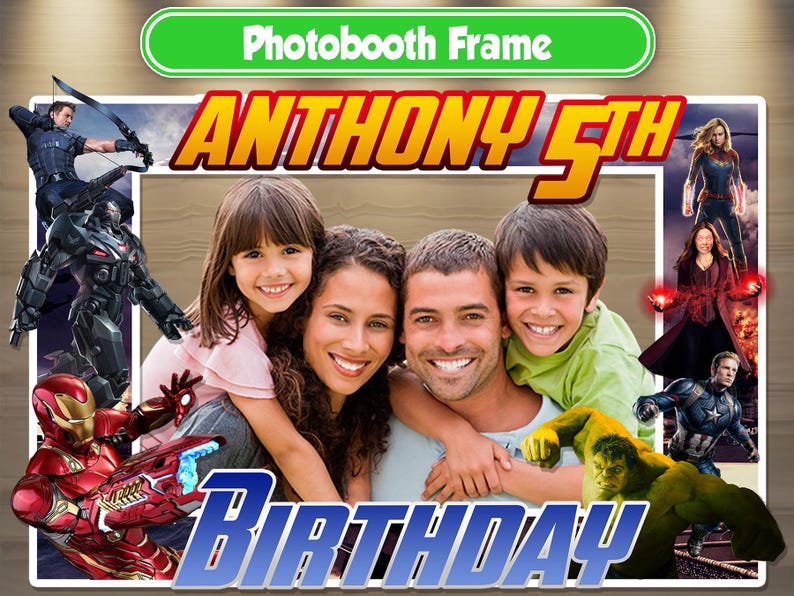 Avengers Photobooth, Avengers Photo Booth Frame, Avengers Frame ...