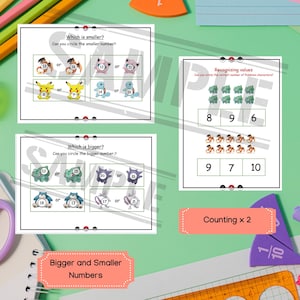 Pokemon Numbers to 20, First Grade Math Worksheets, Kindergarten ...