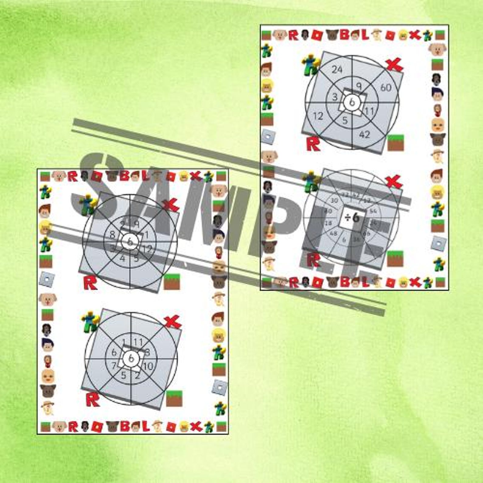 Roblox Multiplication Times Tables and Division Wheel, Worksheets ...