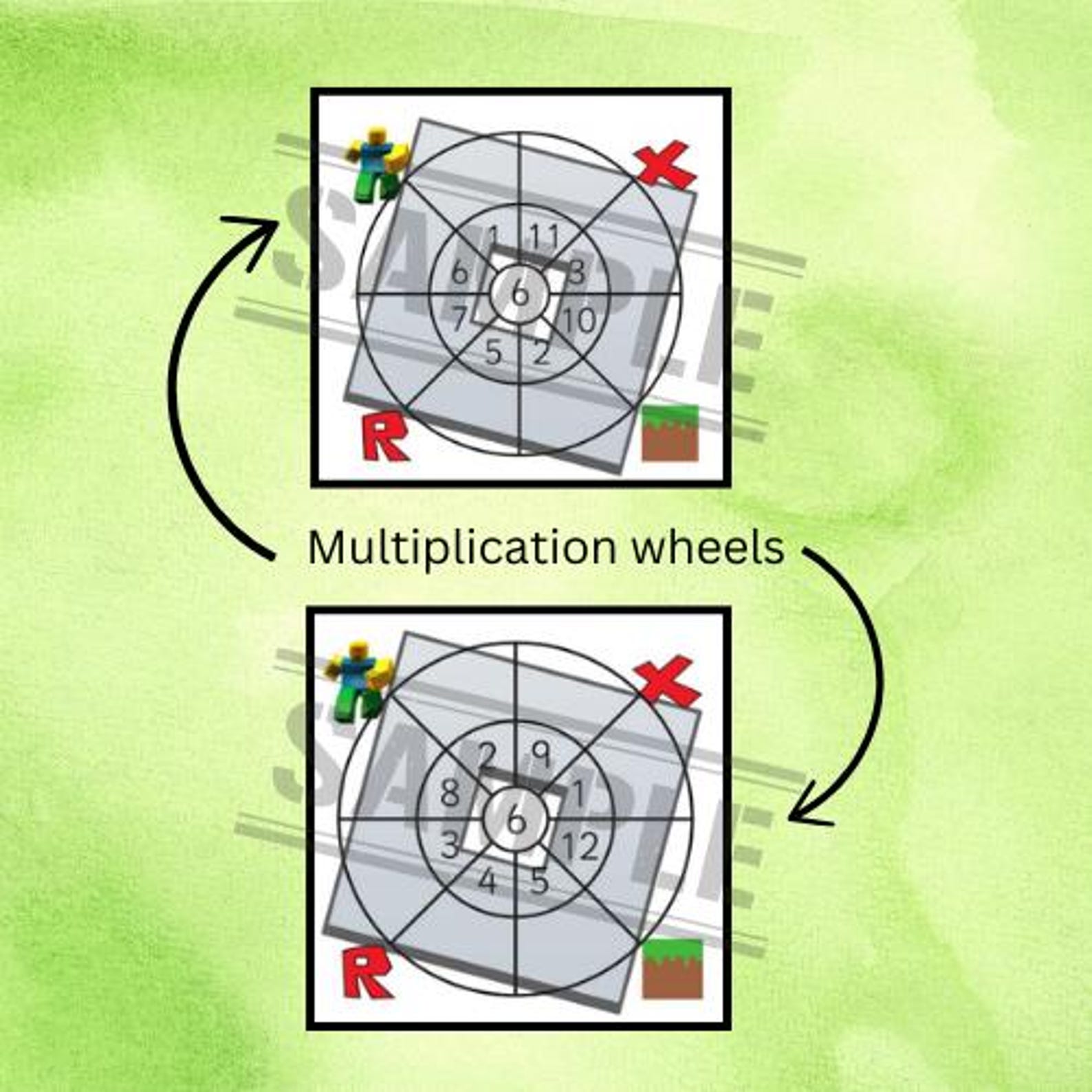 Roblox Multiplication Times Tables and Division Wheel, Worksheets ...