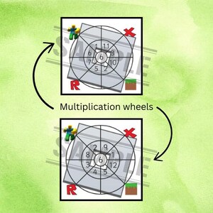 Roblox Multiplication Times Tables and Division Wheel, Worksheets ...