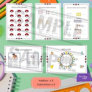 Pokemon Numbers to 20, First Grade Math Worksheets, Kindergarten ...