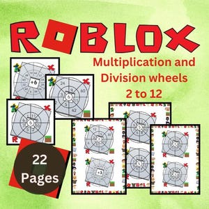 Roblox Multiplication Times Tables and Division Wheel, Worksheets ...