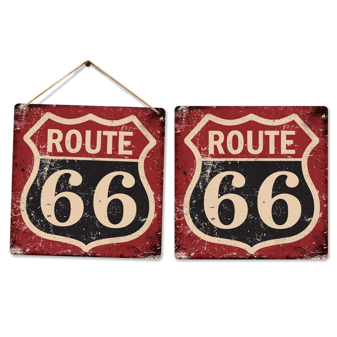 Route 66 Square Sign | Custom Printed Premium Metal Plaque/sign | Funny ...