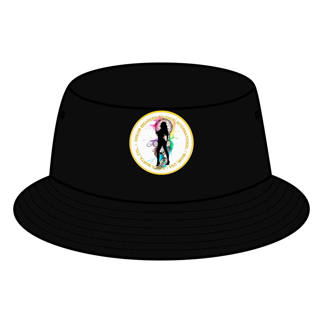 DWSI Logo Trendy Black Bucket Hat - Dream Weaver Studios Apparel ...