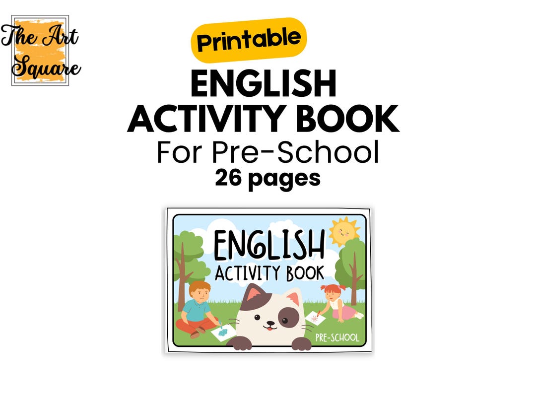 English Preschool Learning Workbook | Printable Toddler Activity Book ...