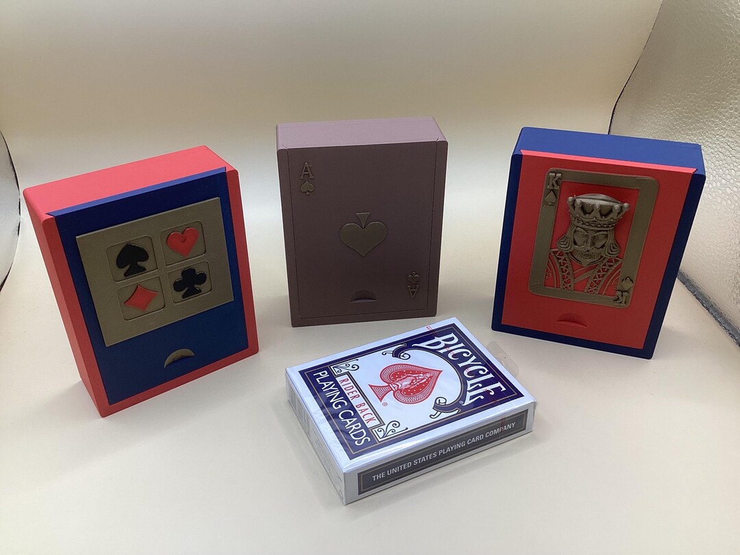 Bicycle Rider Back Playing Cards Plus Case King Dark Red Blue Slide Lux ...