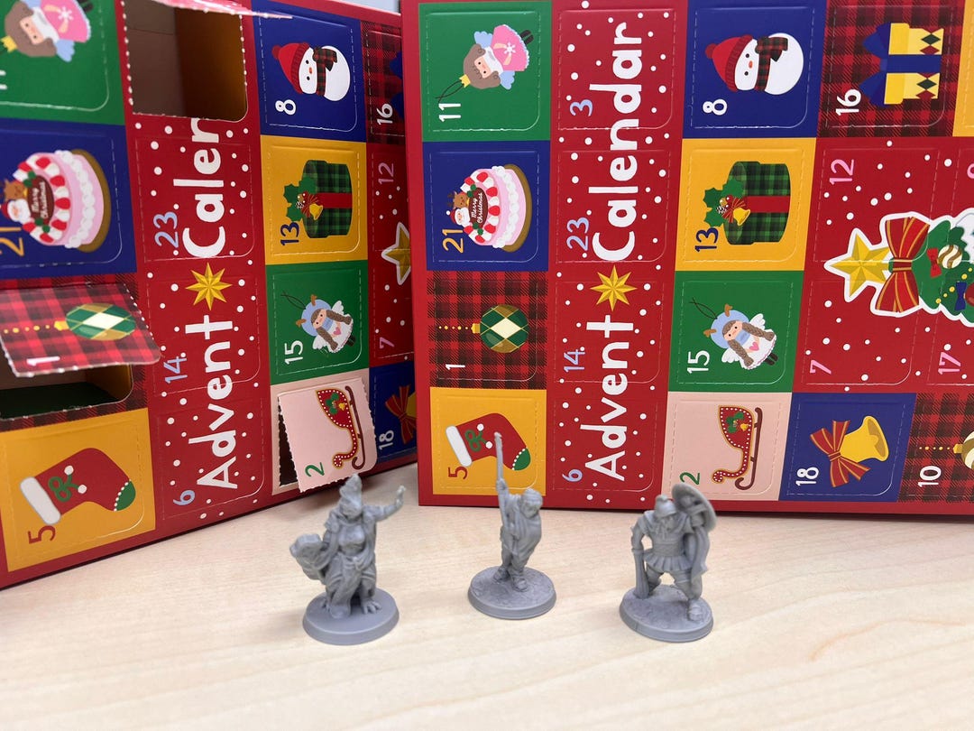 TTRPG Minis - Advent Calendar - 3D Printed Miniature, D&D, TTRPG - Etsy