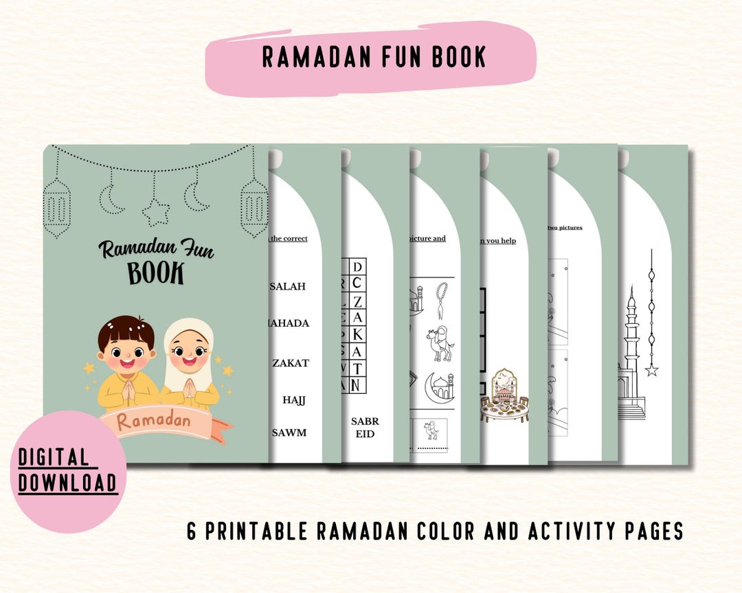 Ramadan Activity Book Eid Printable Islamic Acitivities Digital ...
