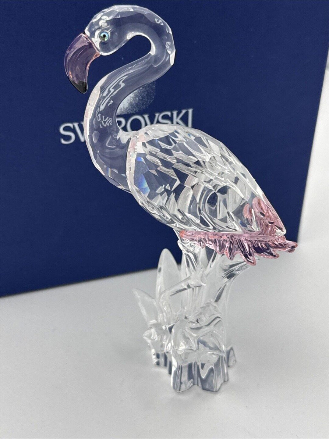 Swarovski Silver Crystal FLAMINGO in Box 289733 EXCELLENT Condition 6 ...