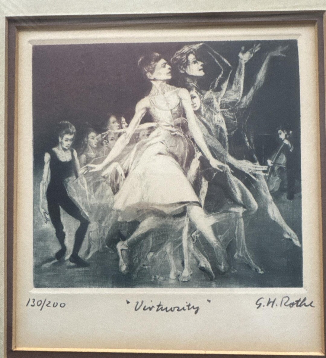 G H Rothe Virtuosity 1979 ART Hand Signed Ballet Dancers Limited ...