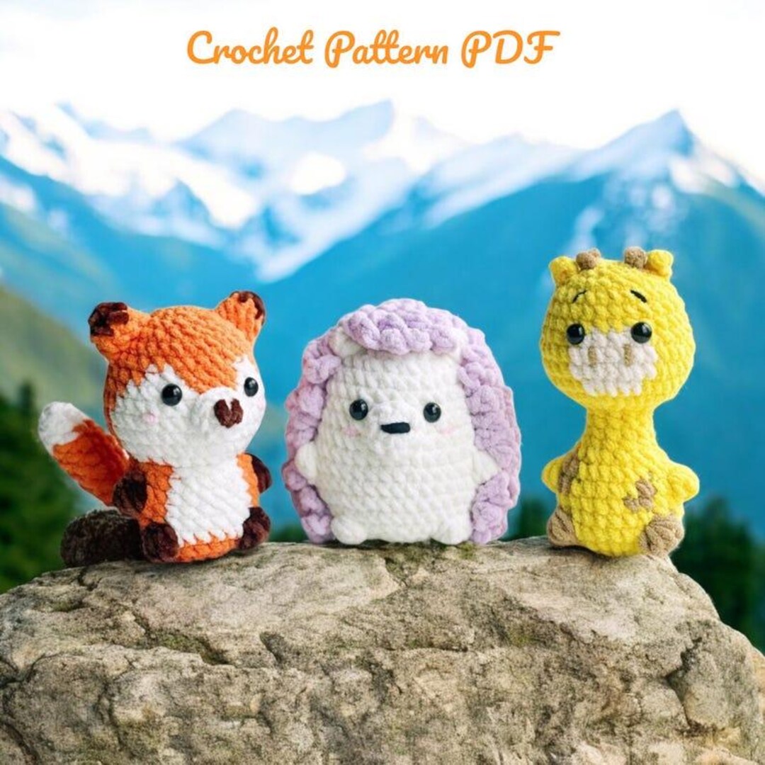 Animals Crochet, Zoo Animals No Sew Crochet Pattern, Amigurumi Crochet ...