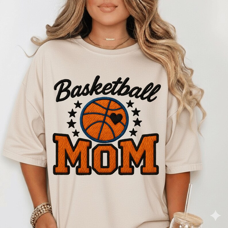 Basketball Mom Embroidery Patch PNG – Sport Mom Digital Design ...