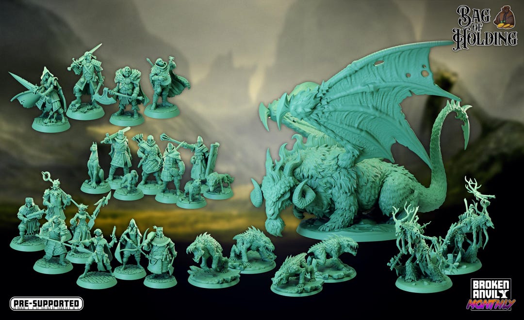 32mm RPG Miniatures STL Bundle - D&D, Pathfinder, Hunters and Monsters ...