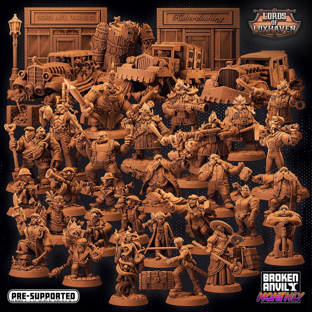Lords of Loxhaven STL Bundle: 32mm Mafia Gangsters, D&D, Path Finder - Etsy