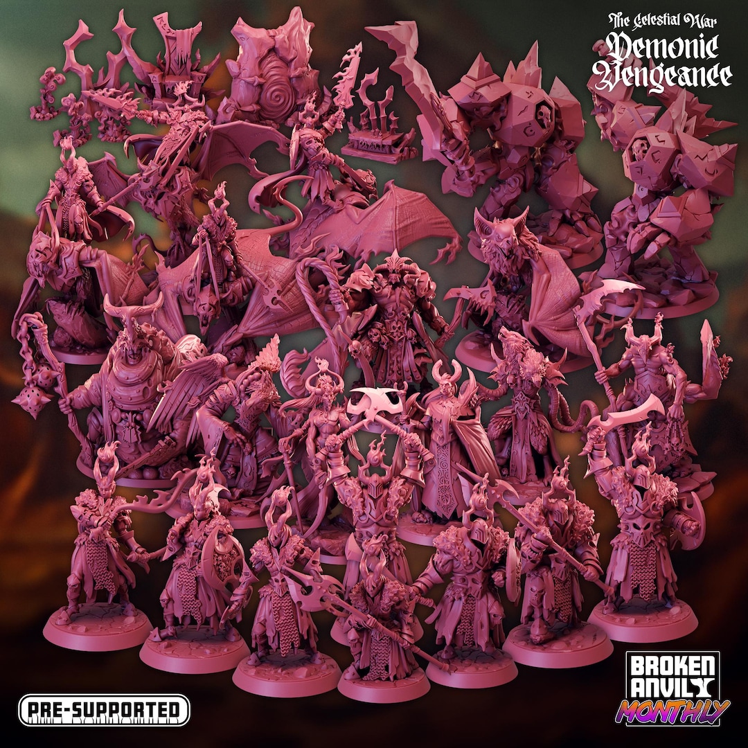 Demonic Vengeance STL Bundle: 32mm Scale Tabletop RPG Models (pre ...