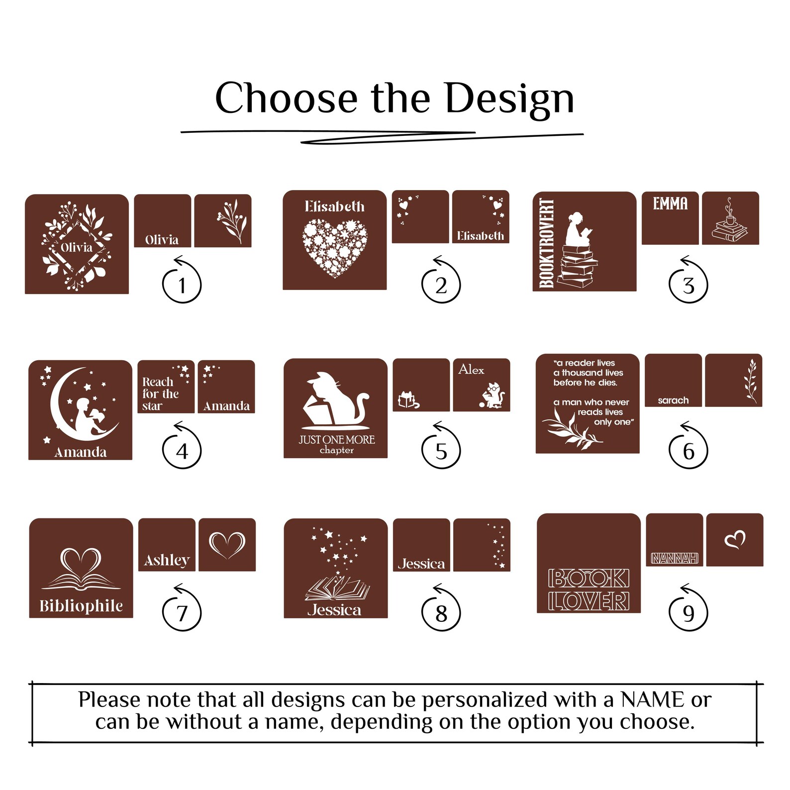 Perforated Book Stand Holder With Name, Custom Book Nook, Unique Gift ...