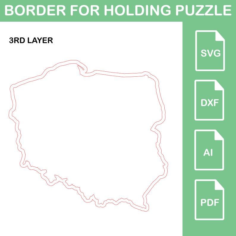 Poland Puzzle Map, Laser Cut Files (svg, Dxf, Ai, Pdf) - Etsy