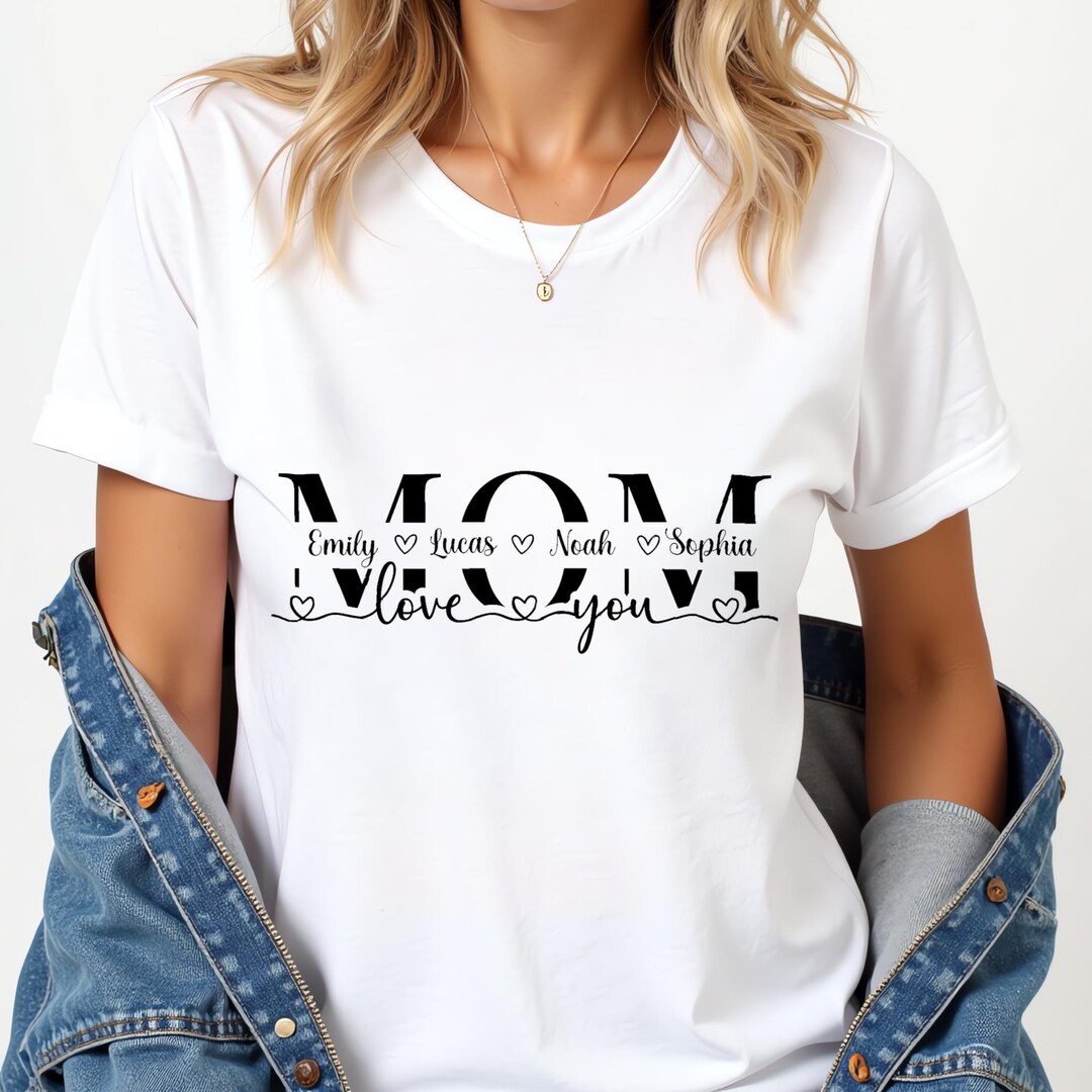 Mom SVG, Mother's Day Gift SVG, Mom Split Name Frame Svg, Mom Cut File ...