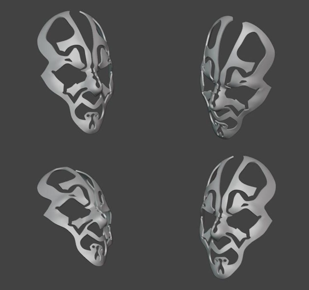 Demon Mask 3d Stl File | Demon Mask Digital File - Etsy