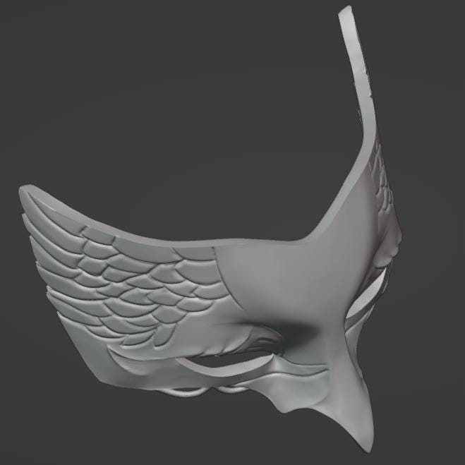 Crow Front Mask Stl File | Crow Front Mask Digital File - Etsy