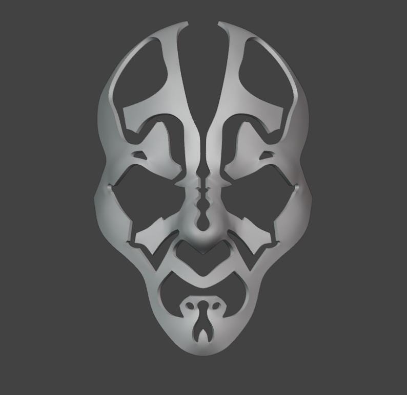 Demon Mask 3d Stl File | Demon Mask Digital File - Etsy