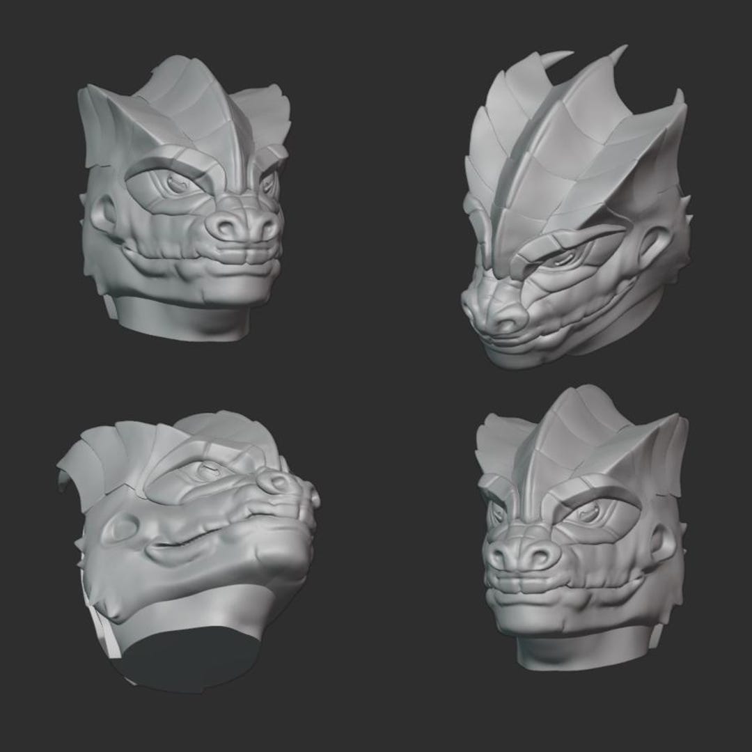 Reptilian Mask Stl File | Reptilian Mask Digital File - Etsy