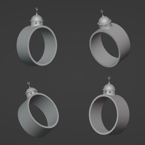 White Lantern Ring Stl
