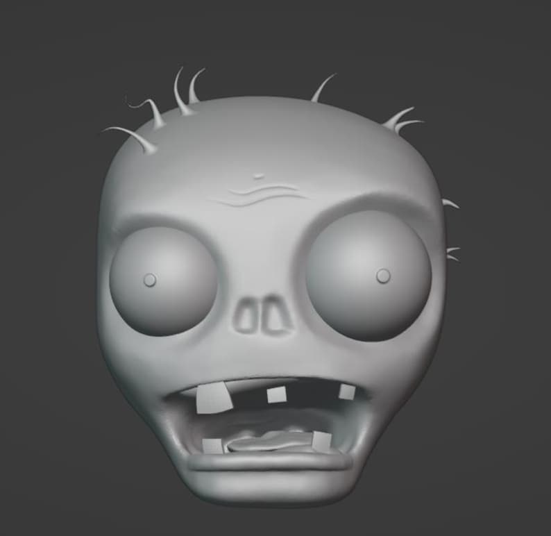 Pvz Zombie Mask 3d Stl File | Pvz Zombie Mask Digital File - Etsy