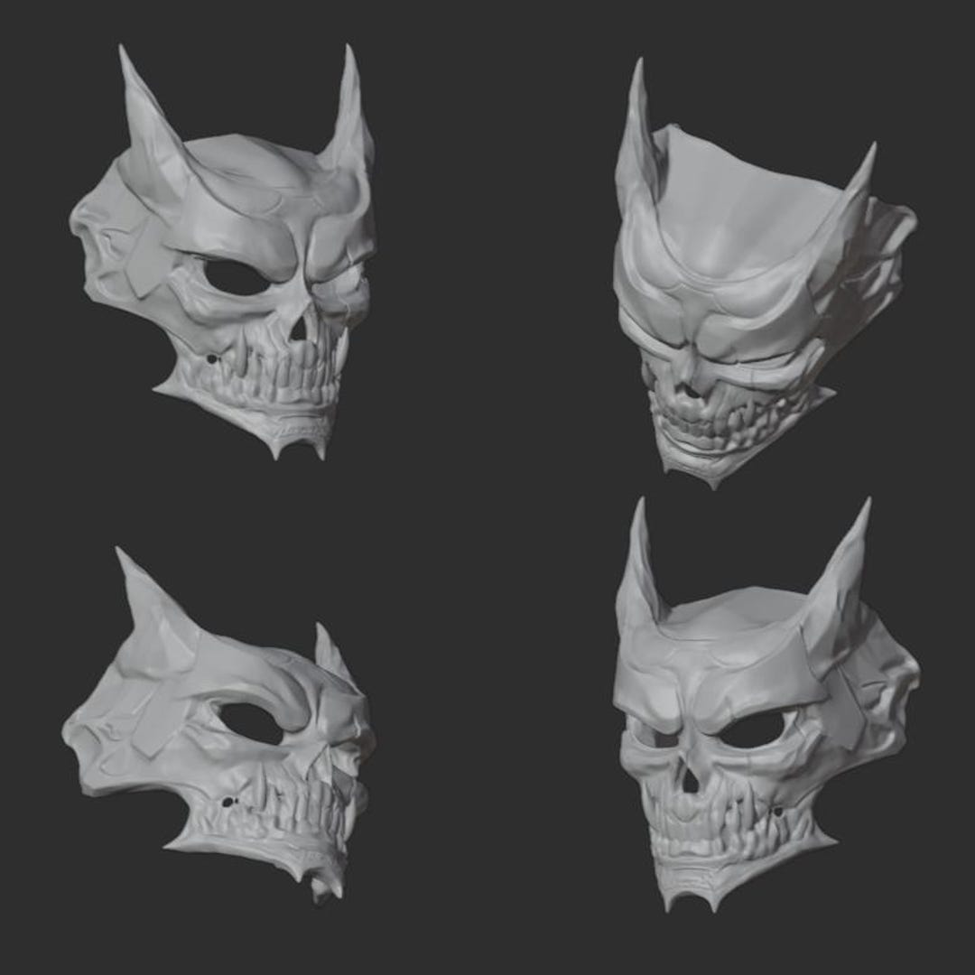 Deamon Mask 3d Stl File | Deamon Mask Digital File - Etsy