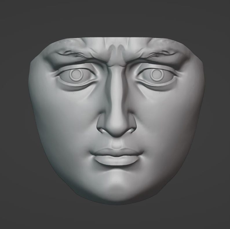 David Mask Stl File | David Mask Digital File - Etsy
