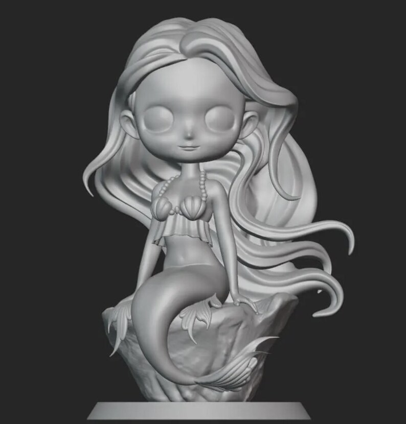 Mermaid 3d STL File | Mermaid Digital File - Etsy