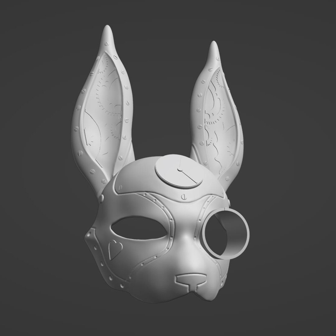 Steampunk Rabbit Mask From Alice in Wonderland Stl File | Steampunk ...
