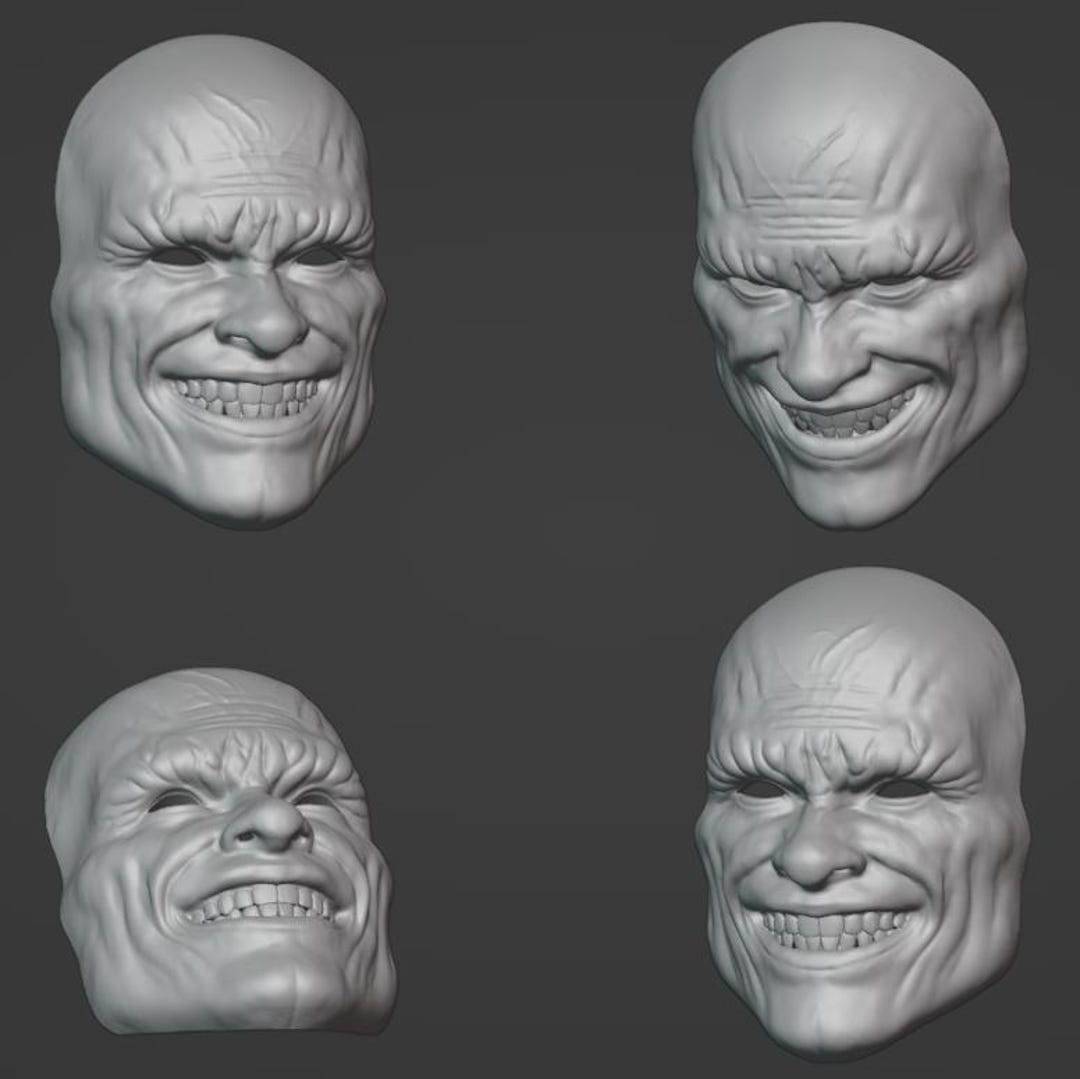 Smiling Monster Mask 3d Stl File | Smiling Monster Mask Digital File - Etsy
