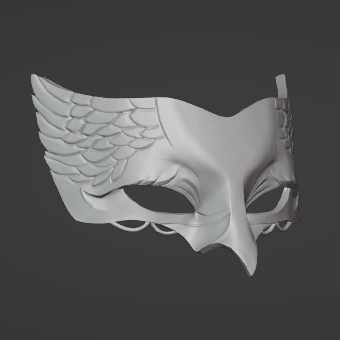 Crow Front Mask Stl File | Crow Front Mask Digital File - Etsy