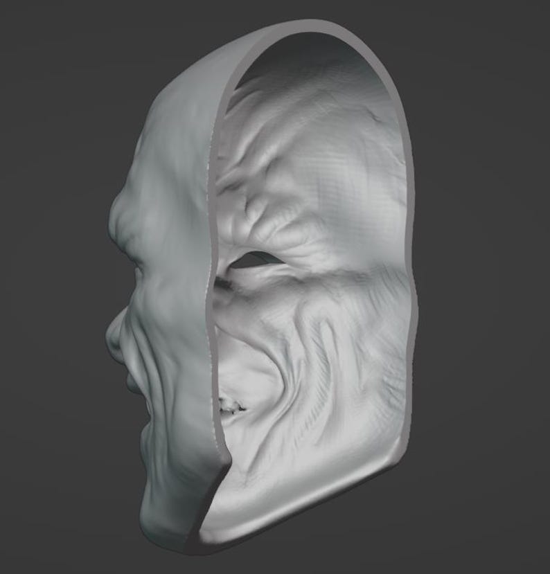 Smiling Monster Mask 3d Stl File | Smiling Monster Mask Digital File - Etsy