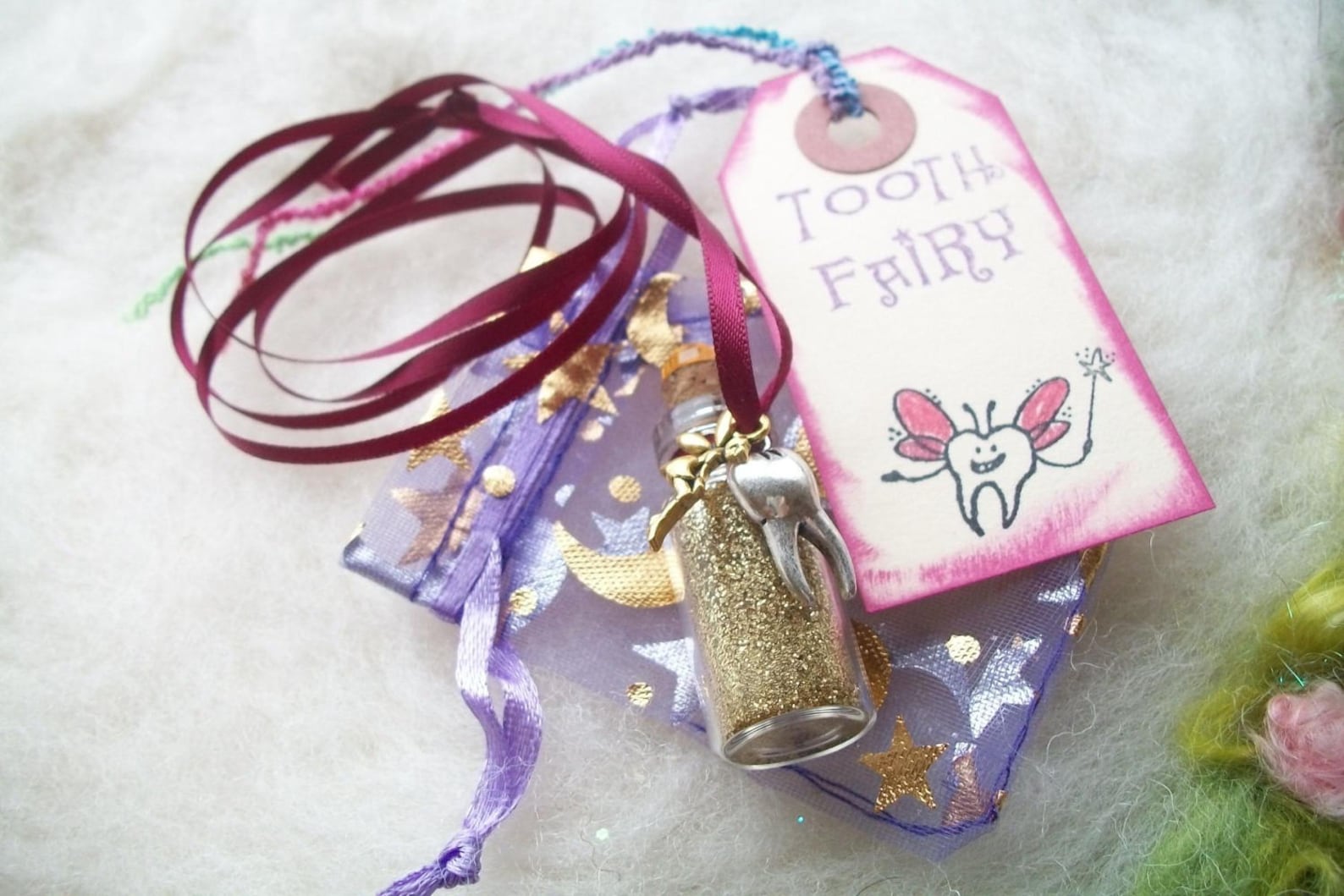 Tooth Fairy Gift Pixie Sparkle Necklace Wisdom Tooth Dental Hygienist ...