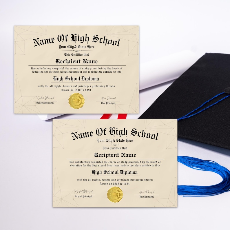 Editable High School Diploma Template: Homeschool Replica, Canva ...