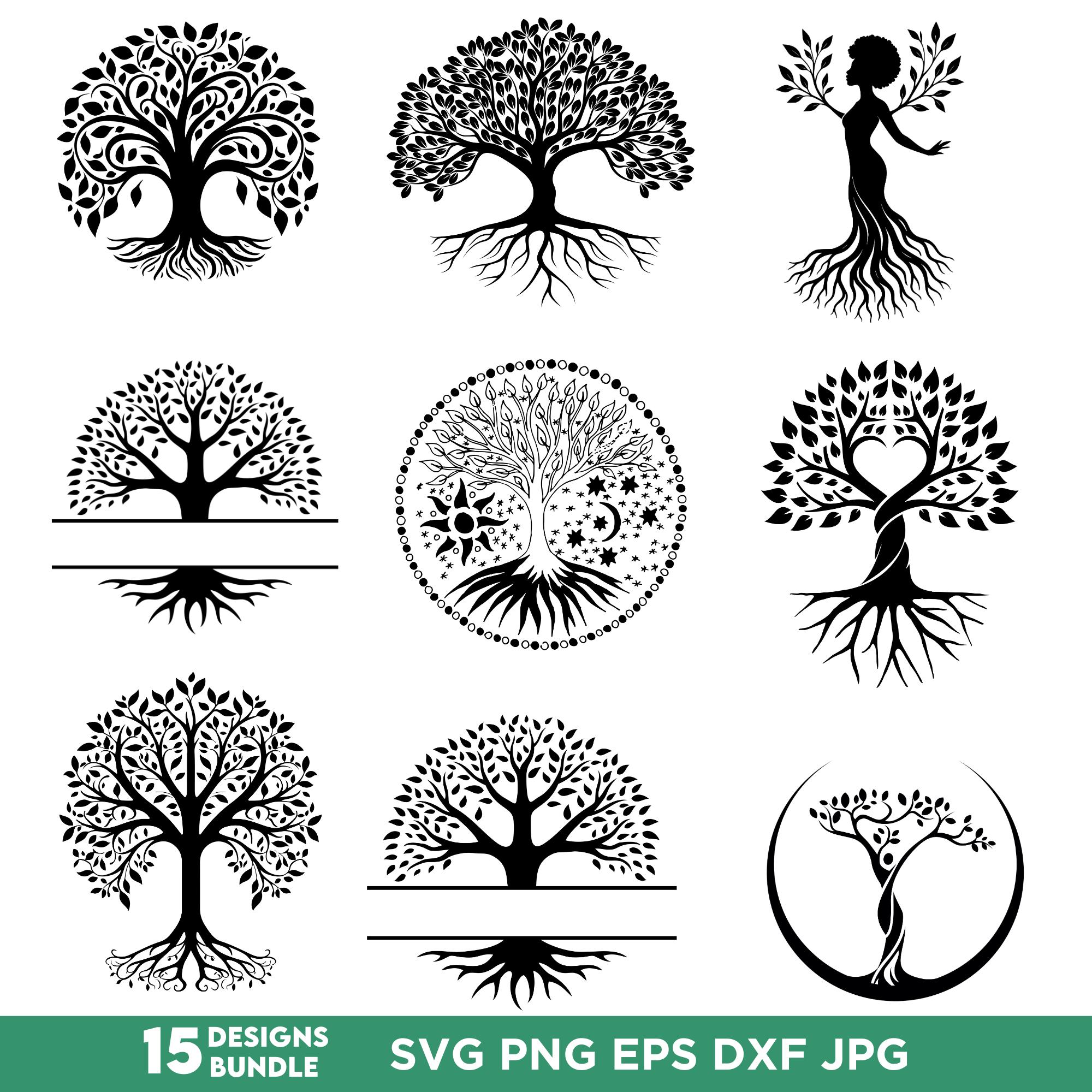 Family Tree SVG Bundle: Tree of Life Designs (digital Download) - Etsy
