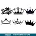 Royal Crown SVG Bundle: King, Queen, Princess Tiara (digital Download ...