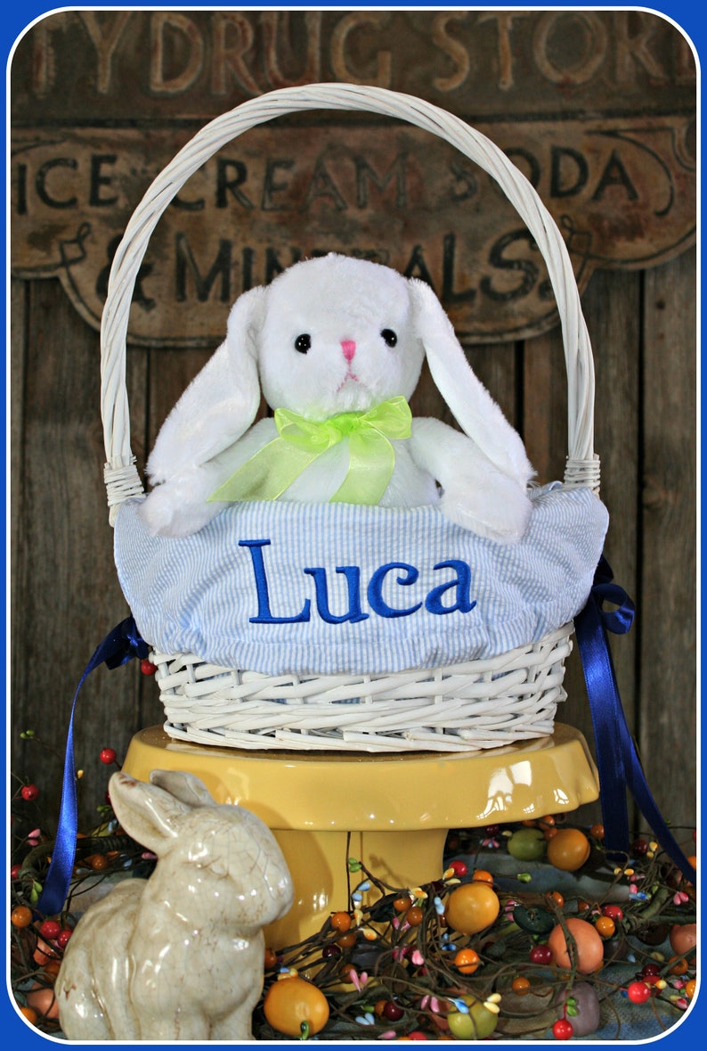 White Easter Basket Easter Basket Custom Easter Basket - Etsy