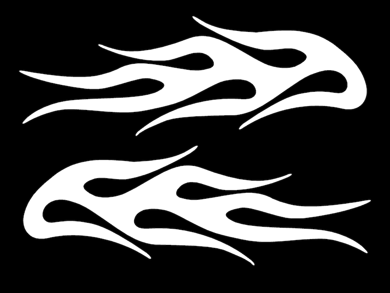 Vinyl Flames Decals Car Truck RV Golf Cart Stickers Vehicle - Etsy
