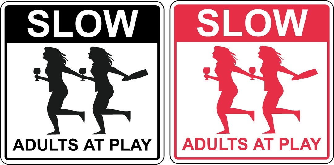 Funny Slow Adults at Play Sign for Women LGBTQ Handmade Home Decor - Etsy