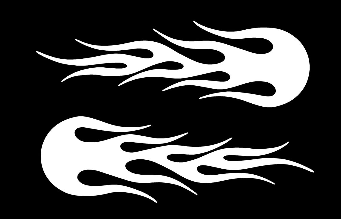 Vinyl Flames Decals Truck Car RV Golf Cart Vehicle Graphics - Etsy