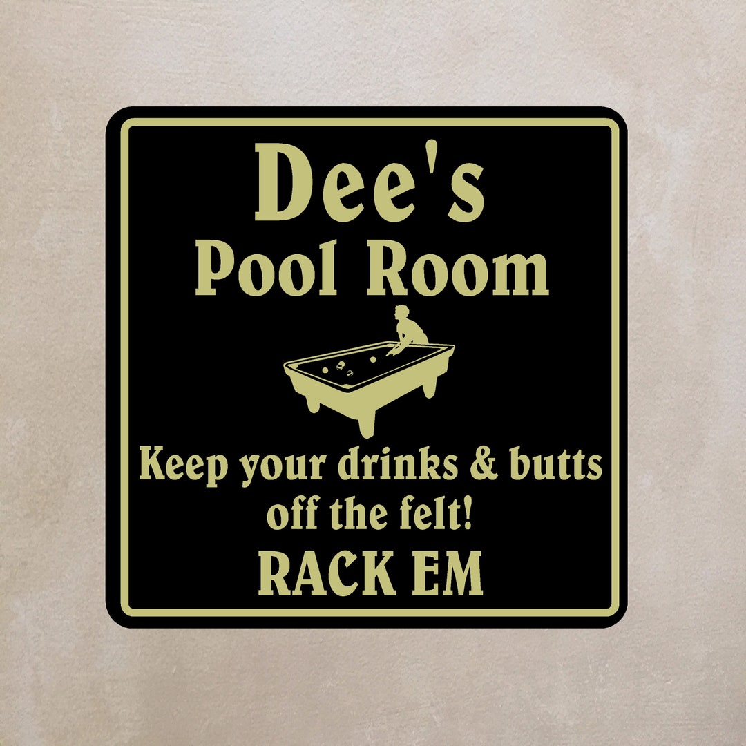 Personalized Pool Room Billiards Sign #3 Custom USA Made Funny Plaque ...