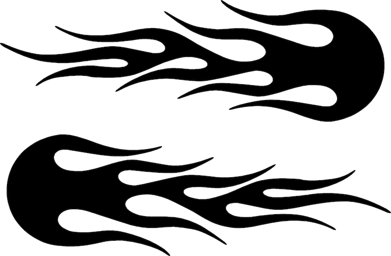 Vinyl Flames Decals, Truck, Car RV Golf Cart Vehicle Graphics # 10 USA ...