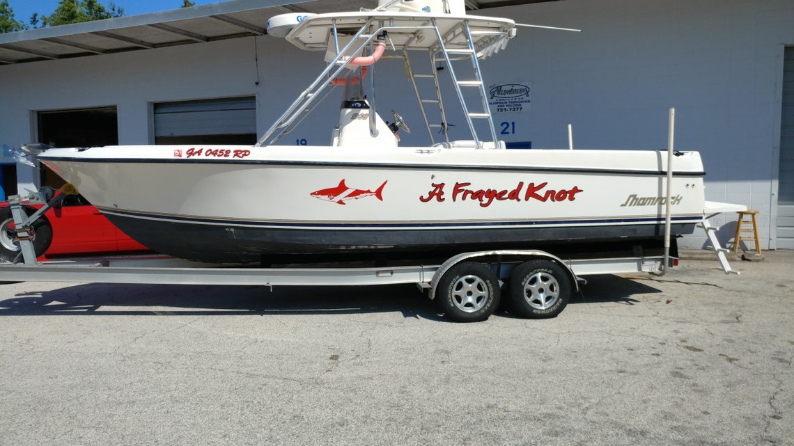 Boat Name Decal Custom Speedboat Fishing Vinyl Lettering 6" X 36" W ...